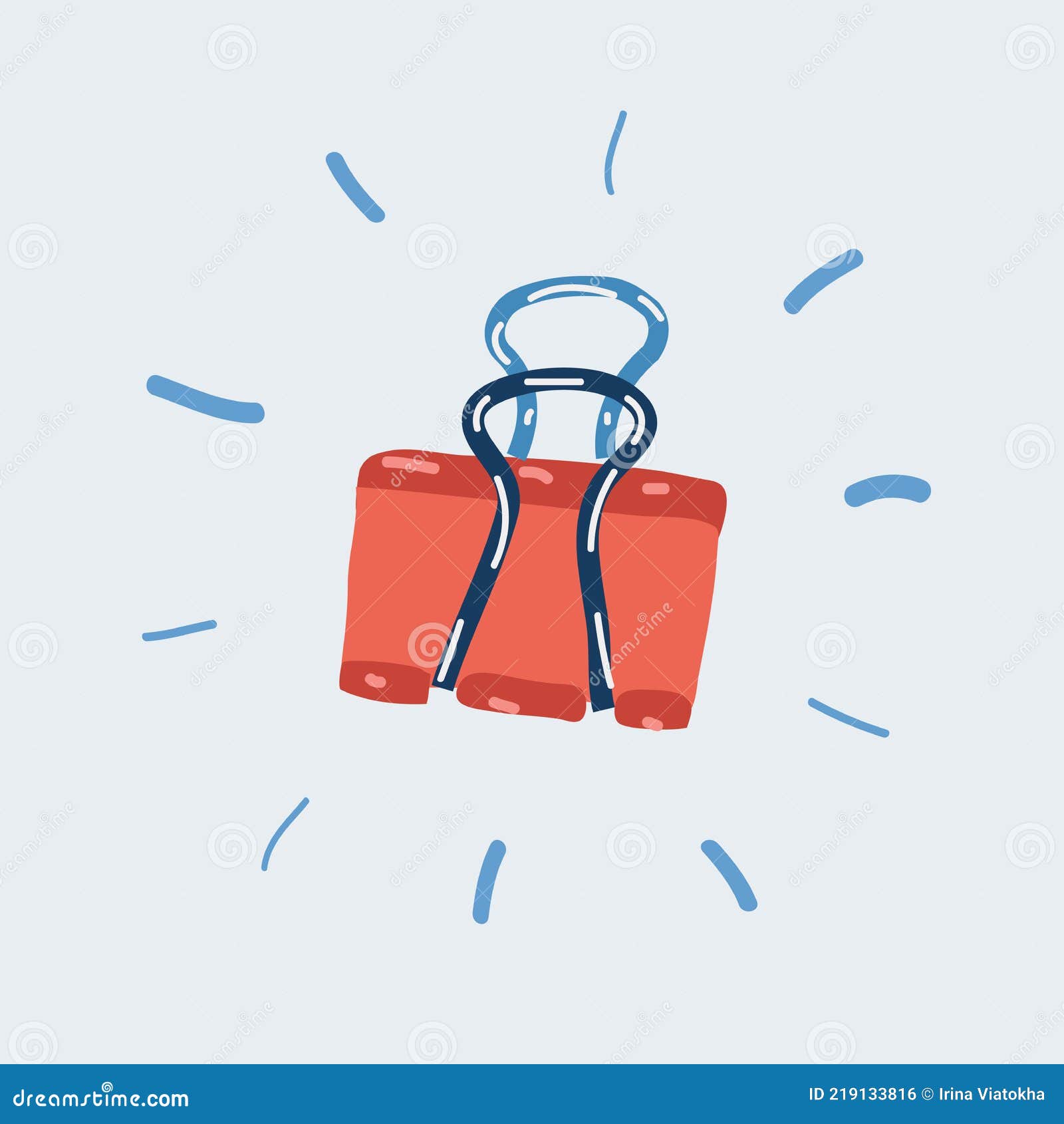 Vector Illustration of Paper Clip on White Backround Stock Vector ...