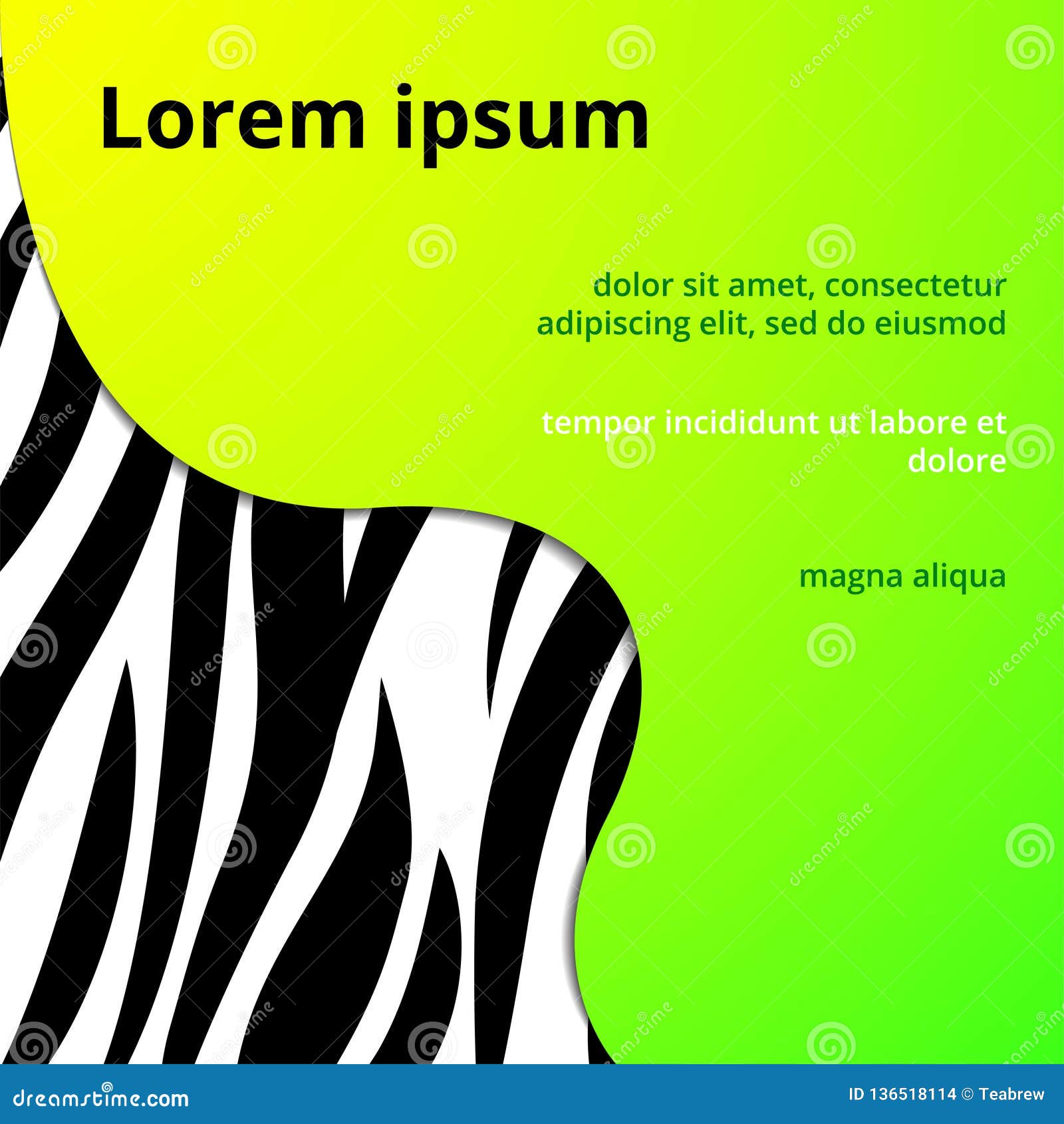 Animal Print Design Template Stock Vector - Illustration of modern ...