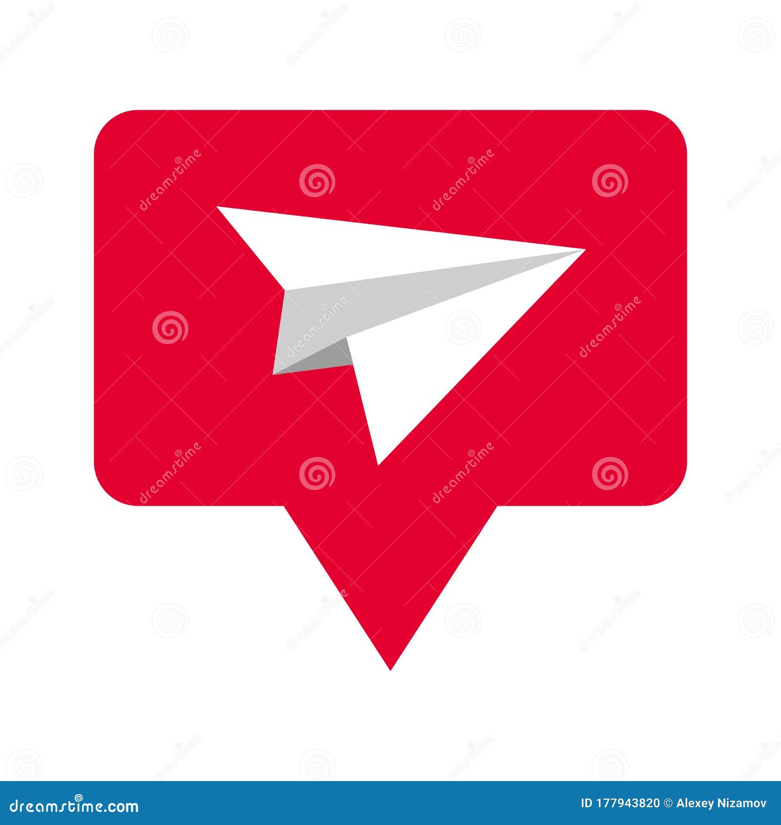 Vector Illustration of Paper Plain Icon. New E-mail Symbol Stock ...