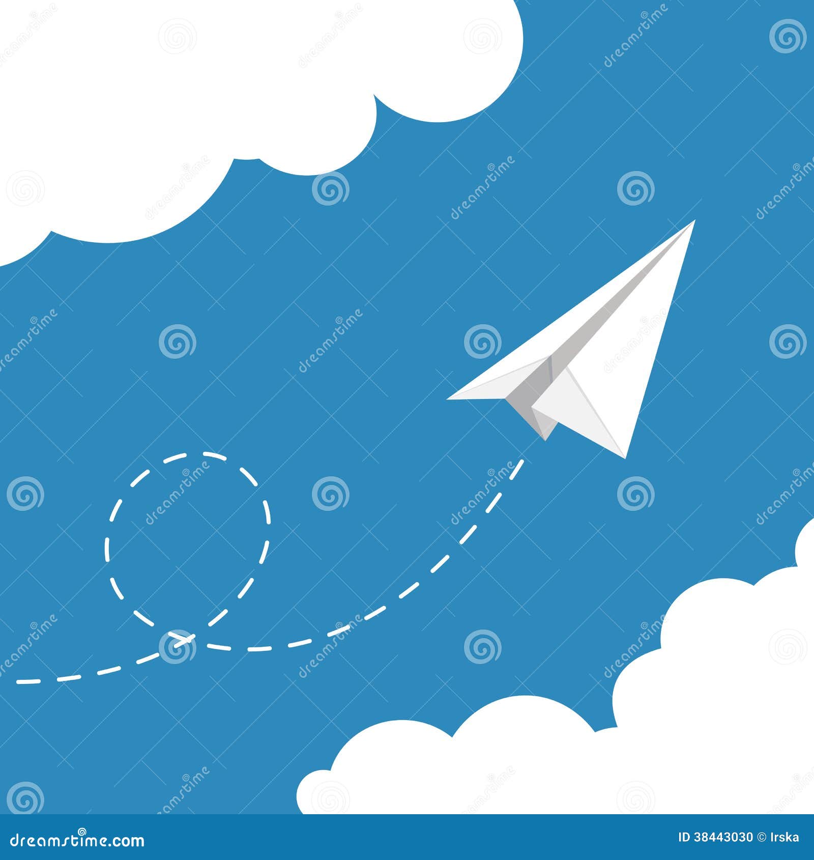 Vector Illustration of Paper Plane Stock Vector - Illustration of ...