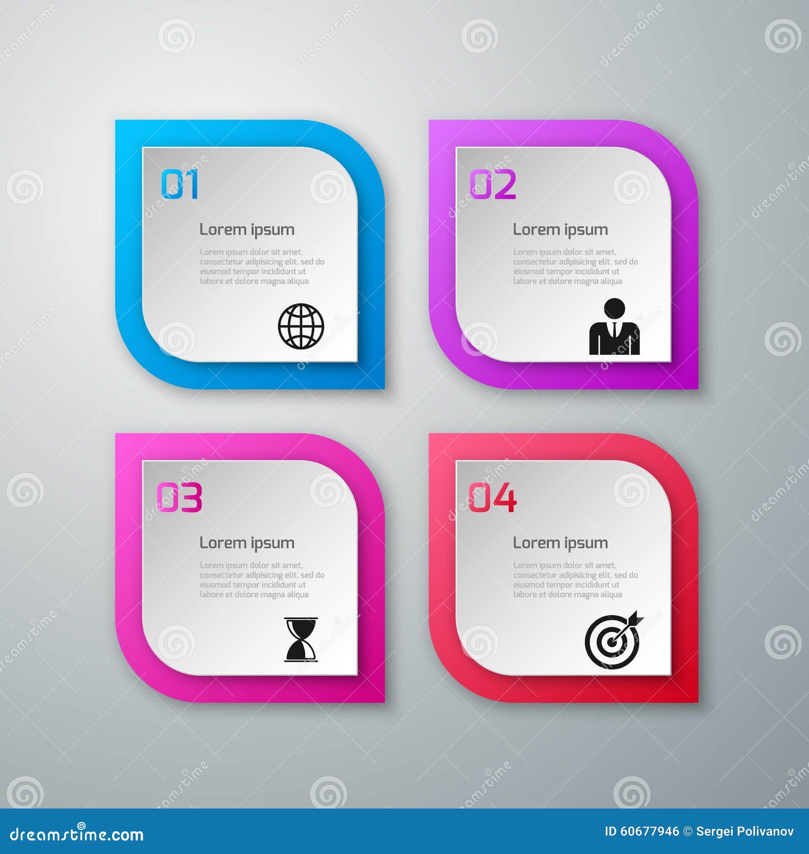 Vector Illustration Of Paper Squares Infographics | CartoonDealer.com ...