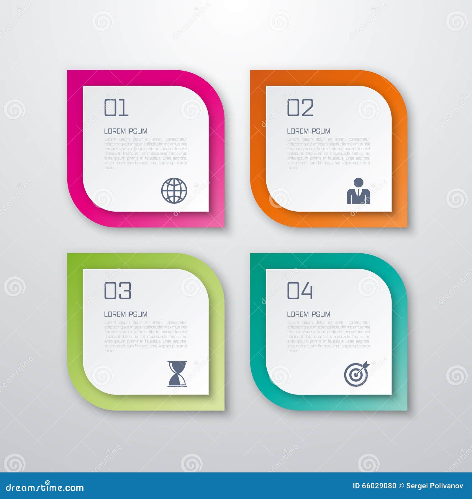 Vector Illustration Of Paper Squares Infographics | CartoonDealer.com ...