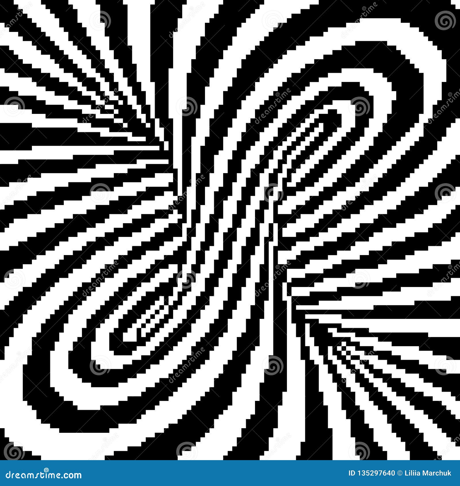 Vector Illustration Paradox Painted Squares, Pixels Stock Vector ...