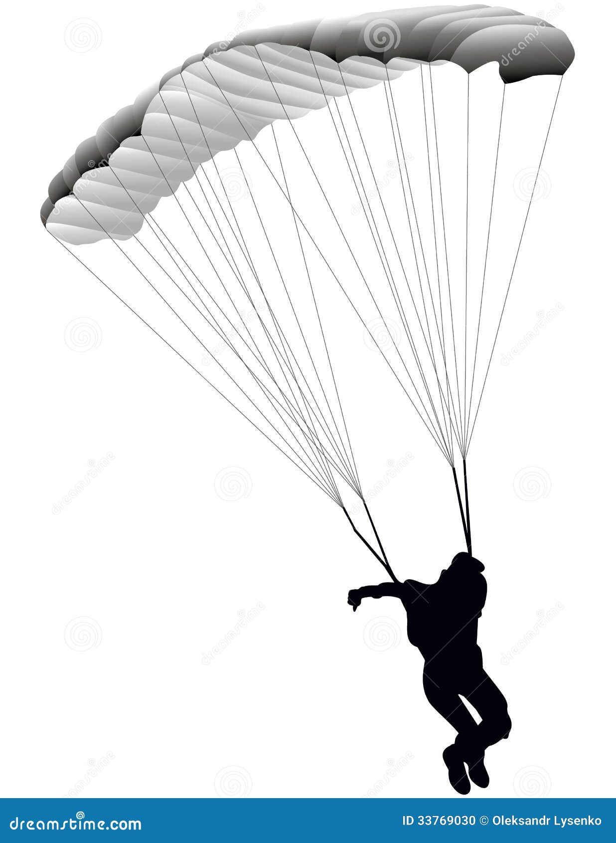 Vector Illustration Paratrooper Jumping Stock Photo - Image: 33769030
