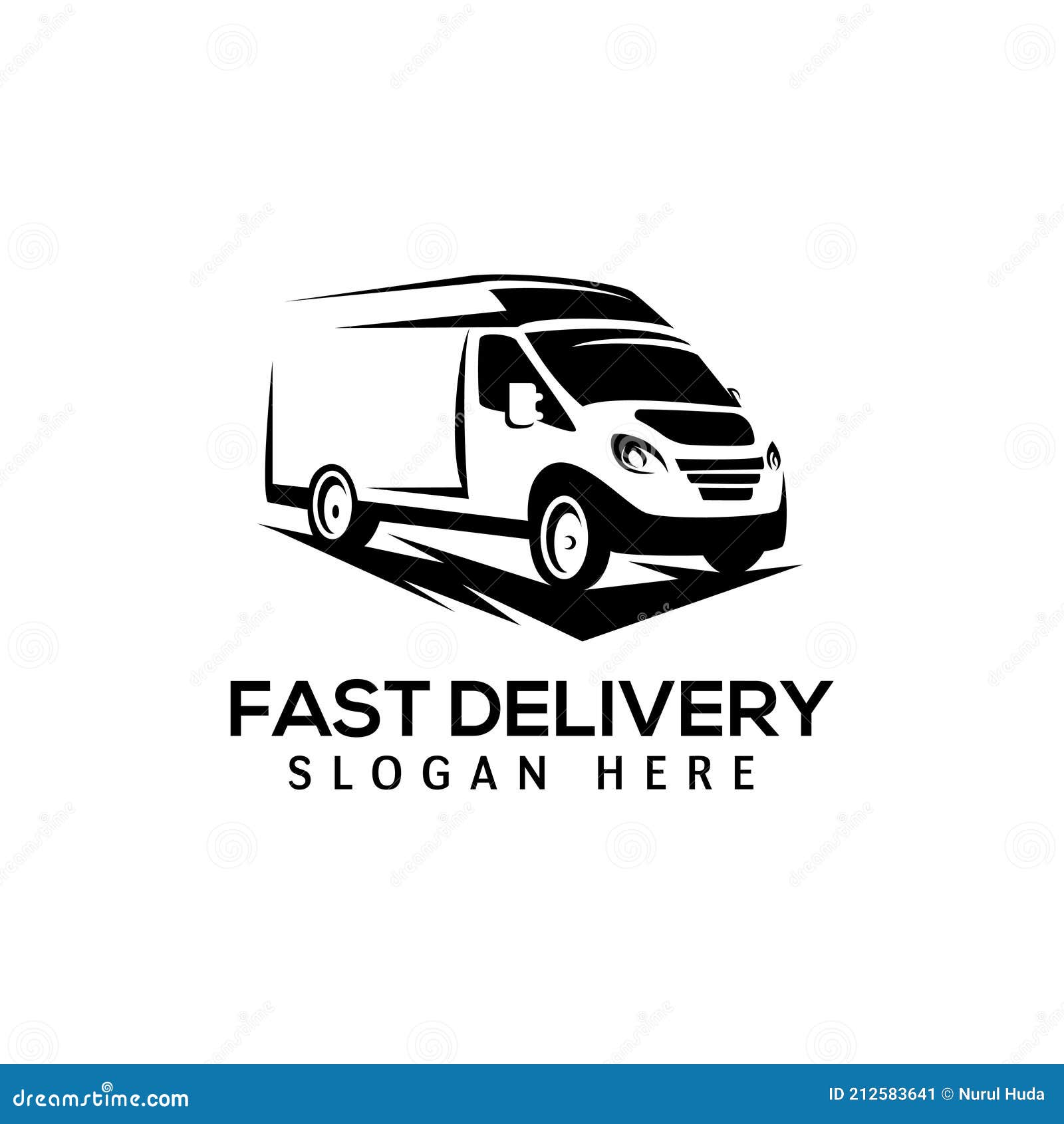 Vector Illustration Parcel Delivery Van for Fast Delivery Logo,delivery ...