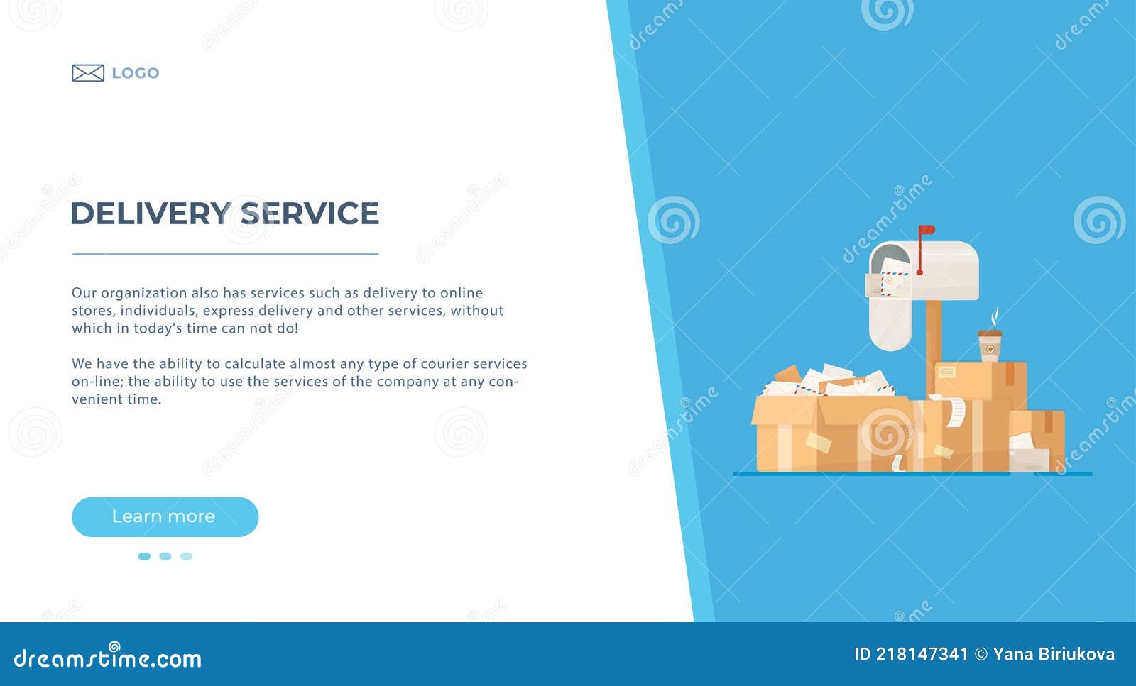 Vector Illustration of Parcels Arriving. Stock Vector - Illustration of ...