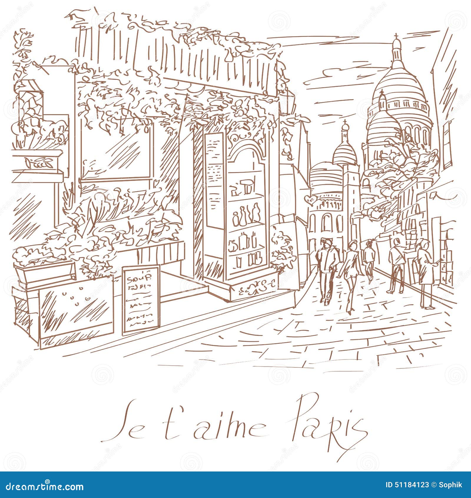 Vector Illustration of Paris Stock Illustration - Illustration of ...