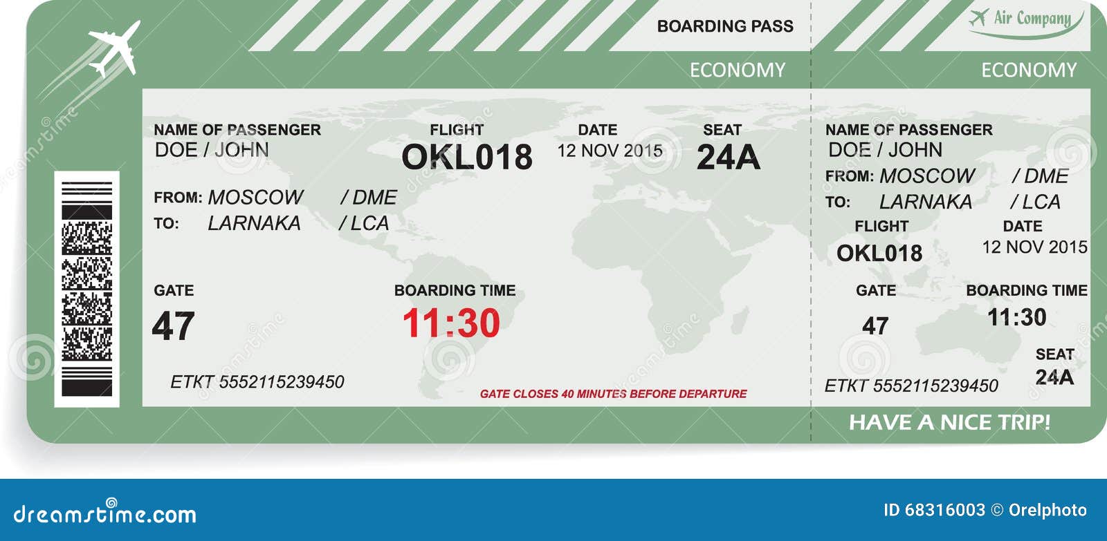Vector Illustration Of Pattern Of Boarding Pass Stock Vector