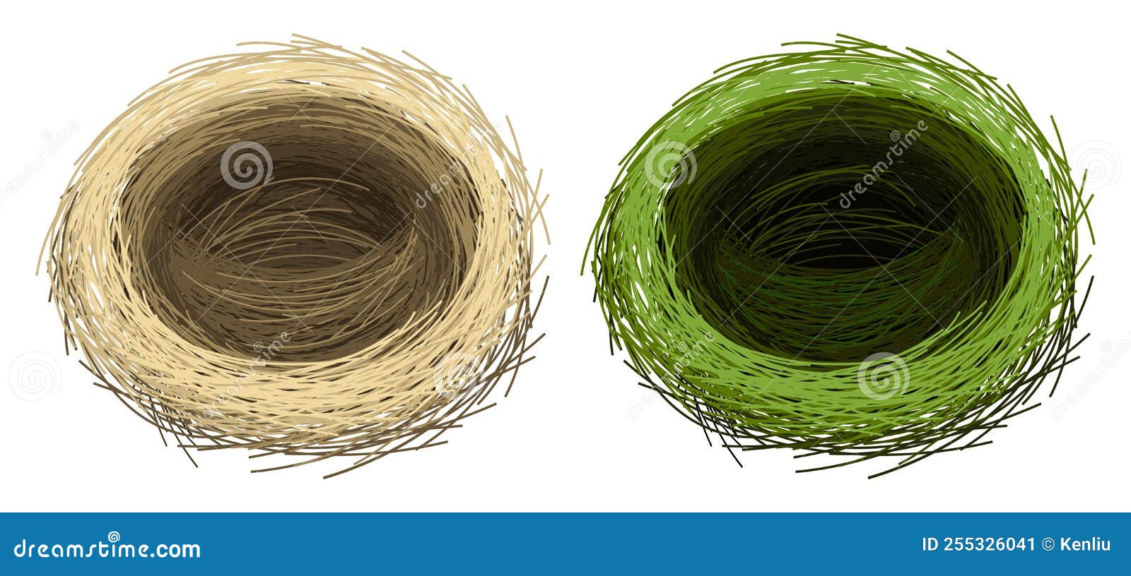 Vector Illustration Pattern of Empty Bird`s Nest,which Can Be Used As a ...