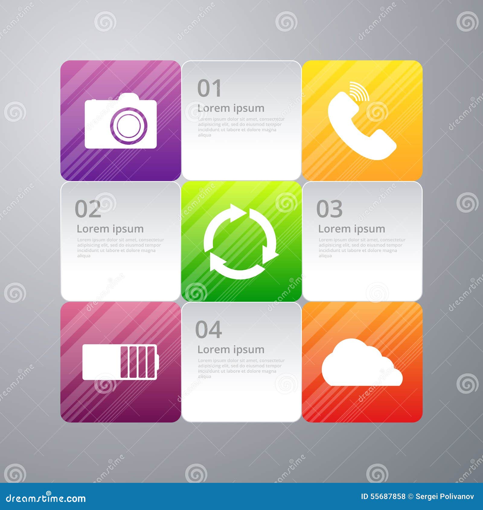 Vector Illustration of a Pattern of Infographics Stock Vector ...