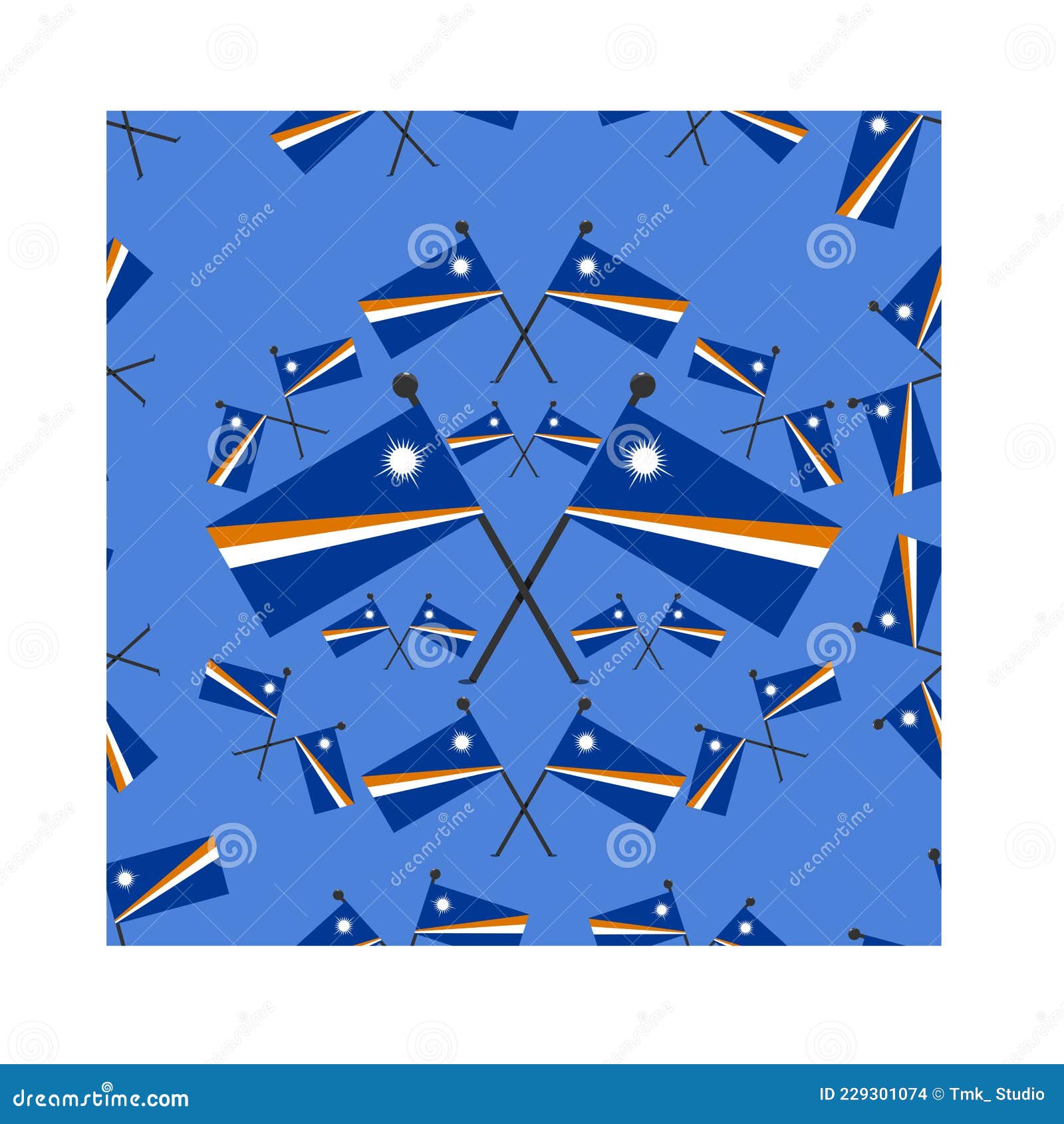 Vector Illustration of Pattern Marshall Flags Stock Vector ...