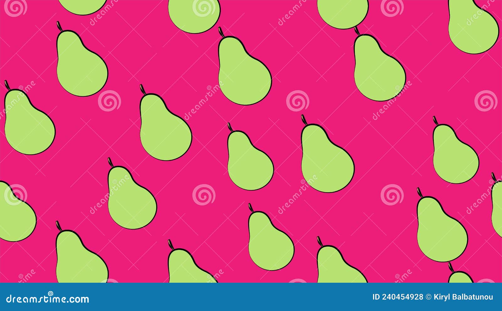 Vector Illustration. Pattern with Pears. Green Pears on a Pink ...