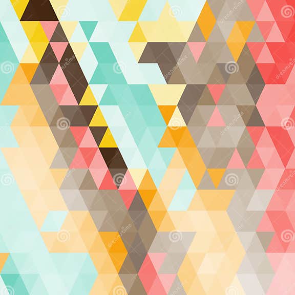 Vector Illustration Pattern of Simple Triangles of Red, Green, Blue ...