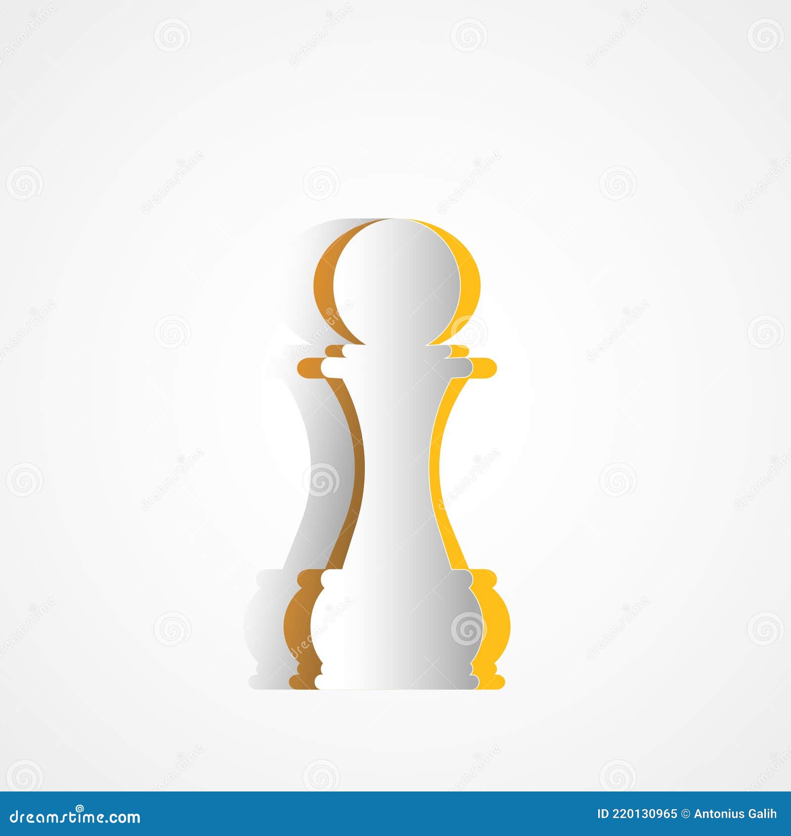 Vector Illustration of Pawn Chess Pieces Icon Made from Paper Isolated ...