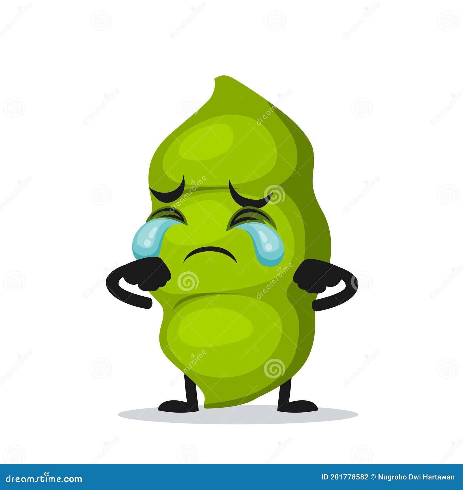 Vector Illustration of Peas Mascot or Character Stock Vector ...