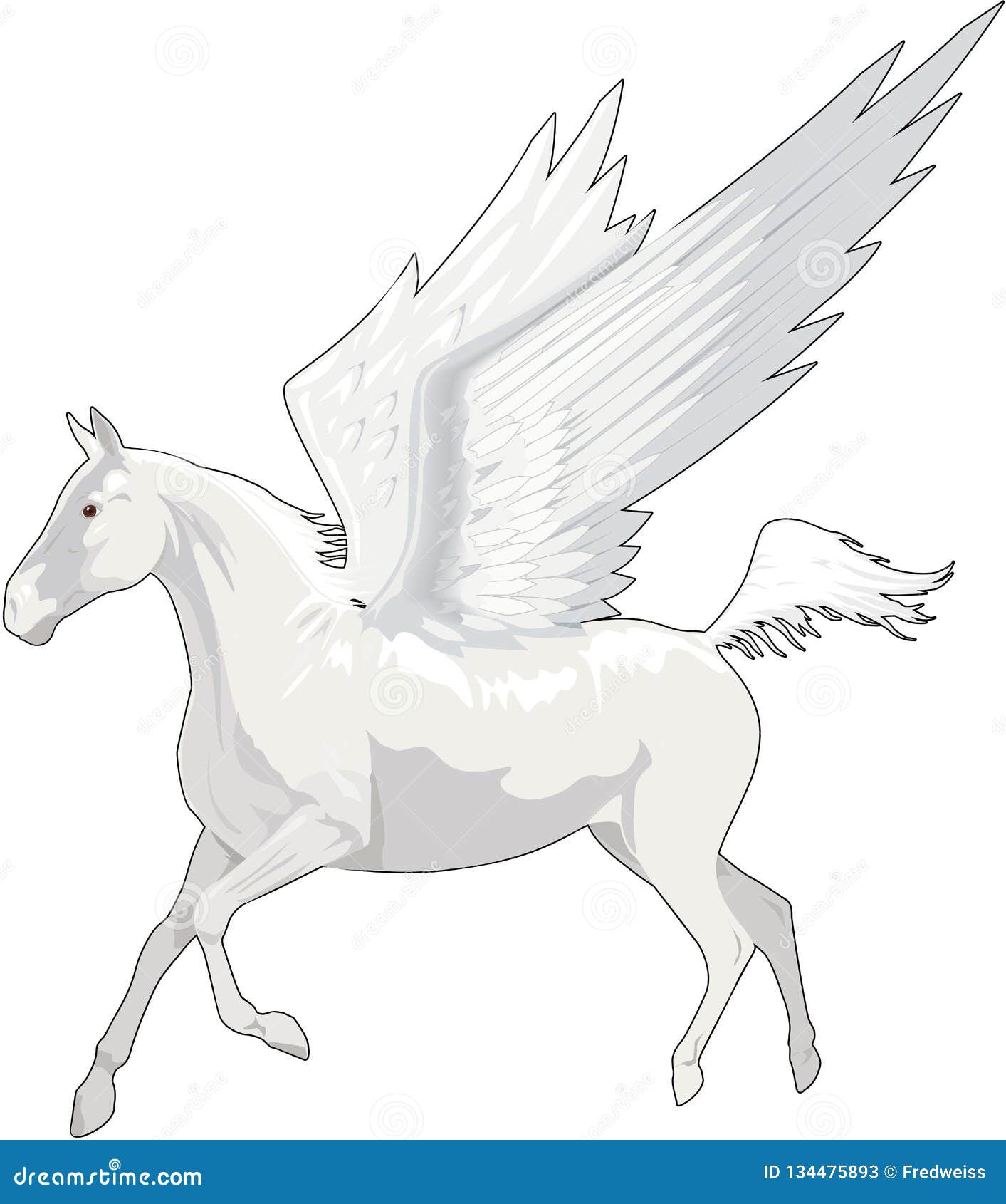 Pegasus Vector Illustration Stock Vector - Illustration of fantasy ...