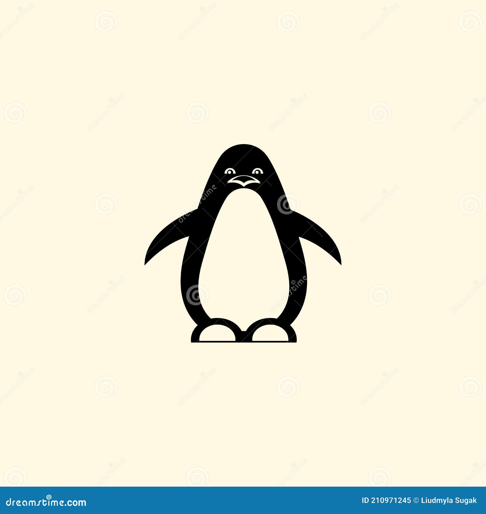 Penguin Logo. Emblem or Symbol..Illustration. Stock Vector ...