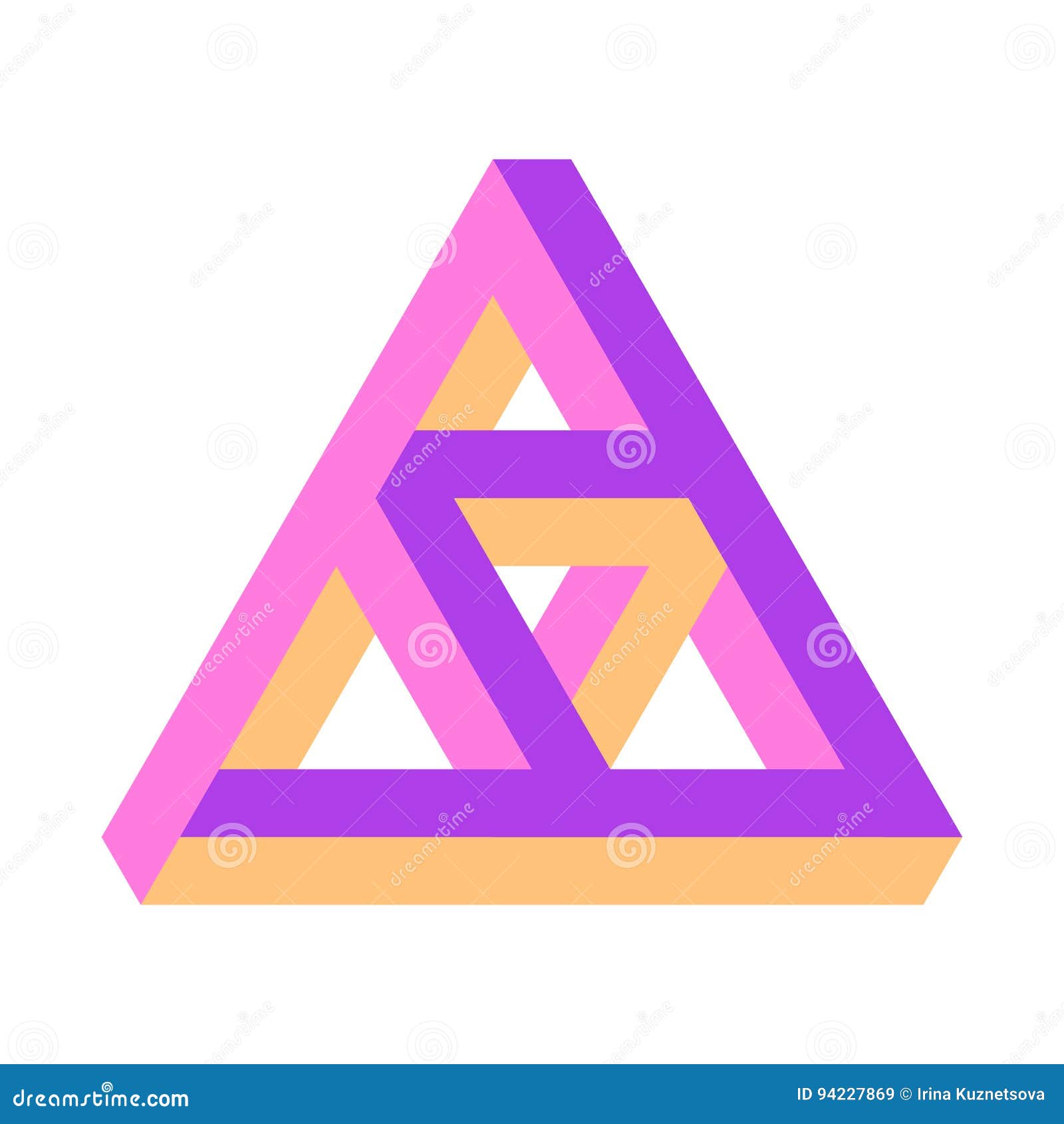 Vector Illustration of the Penrose Triangle, Triforce Stock Vector ...