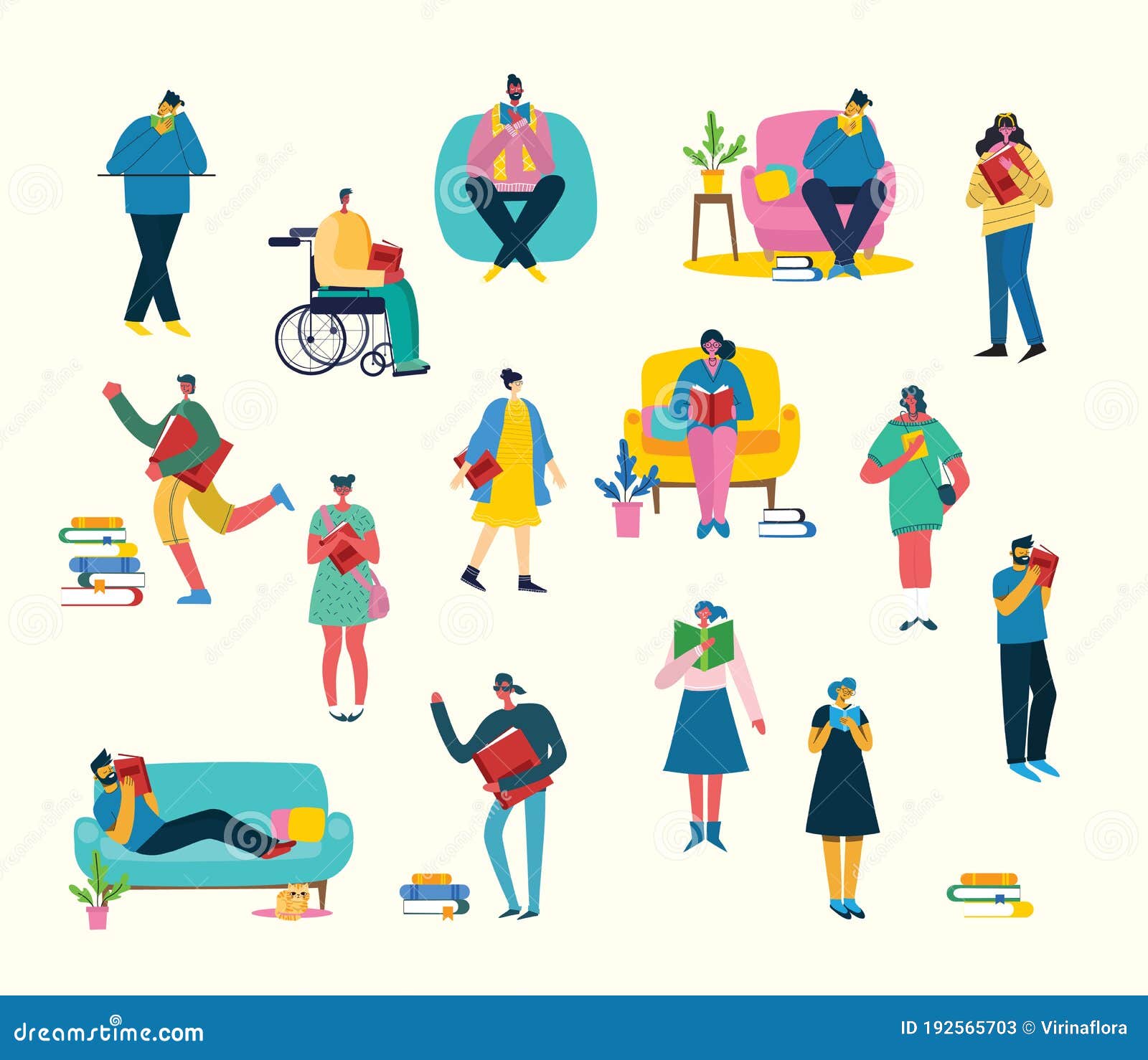 People Learn The News. Bitmap Image Stock Photography | CartoonDealer ...