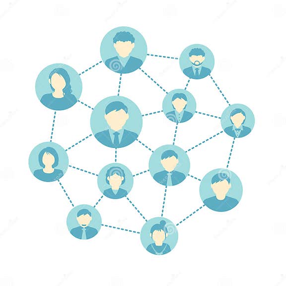 Vector Illustration of People Relationships and Connections Stock ...