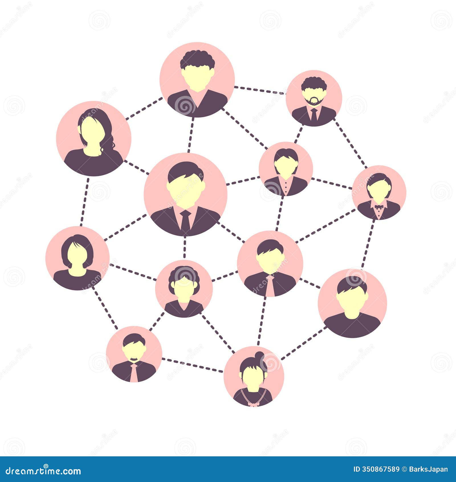 Vector Illustration of People Relationships and Connections Stock ...