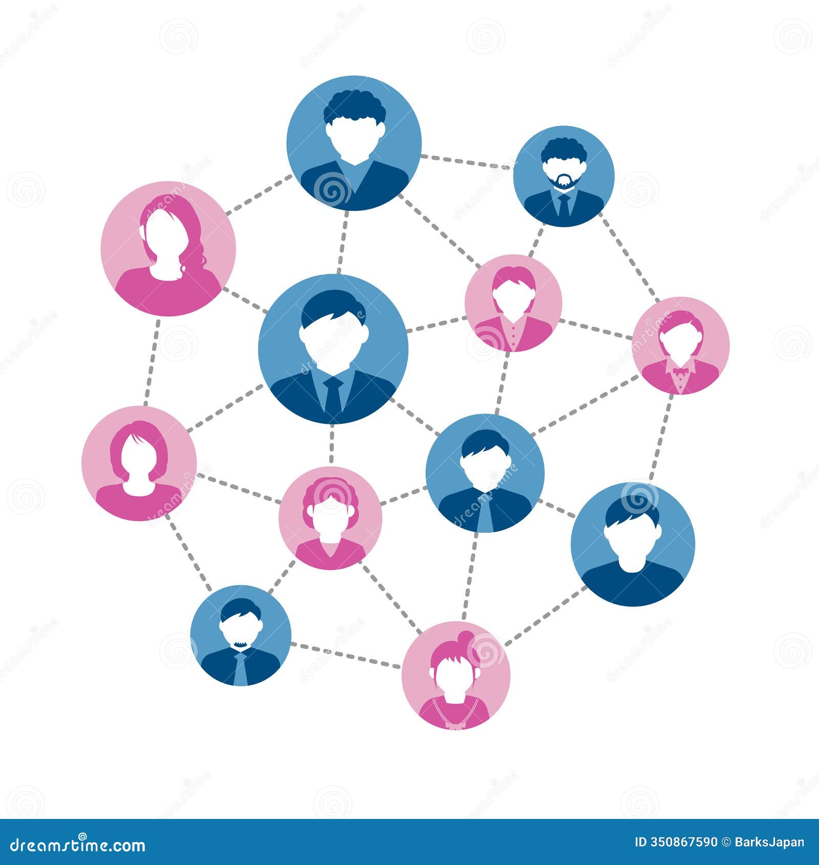 Vector Illustration of People Relationships and Connections Stock ...