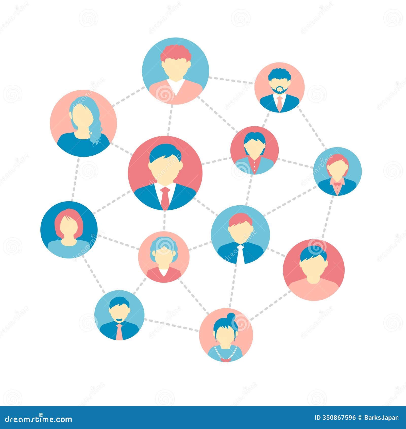 Vector Illustration of People Relationships and Connections Stock ...