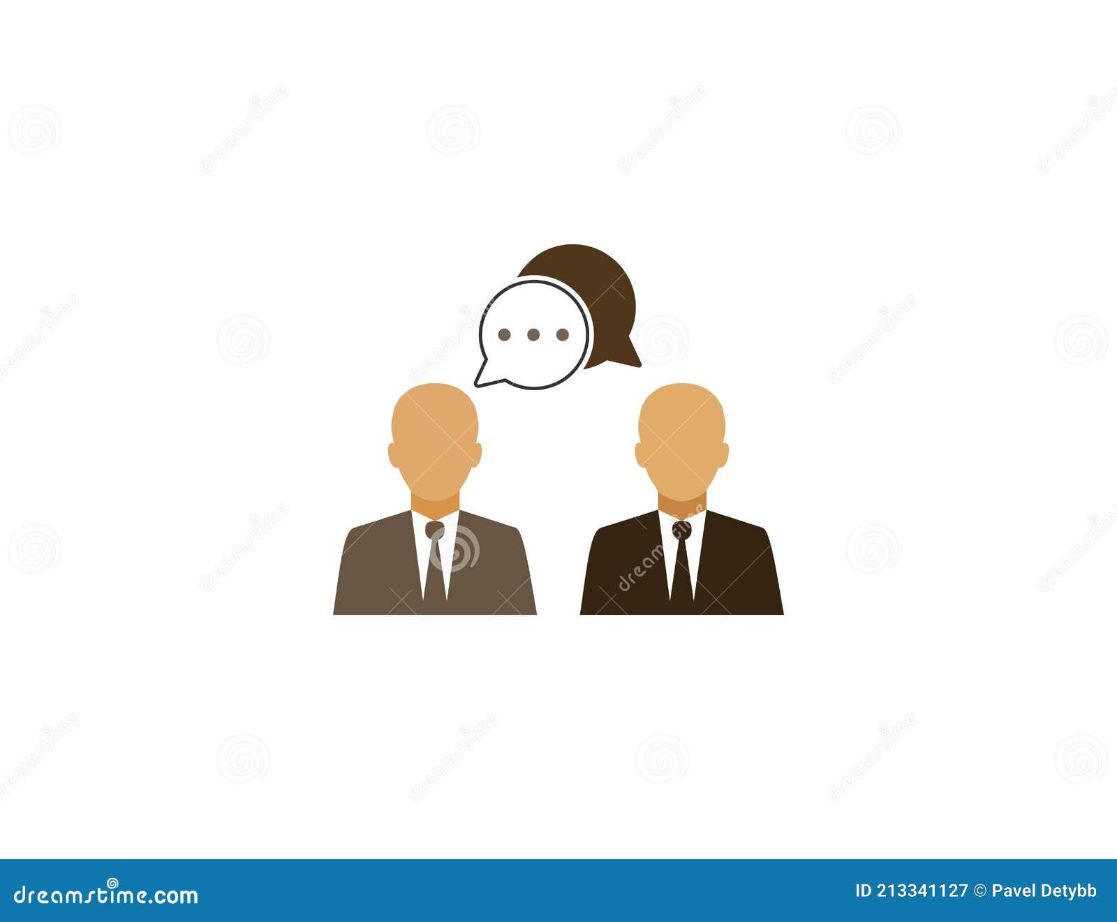 People Talking Icon on White Background. Vector Illustration. Stock ...