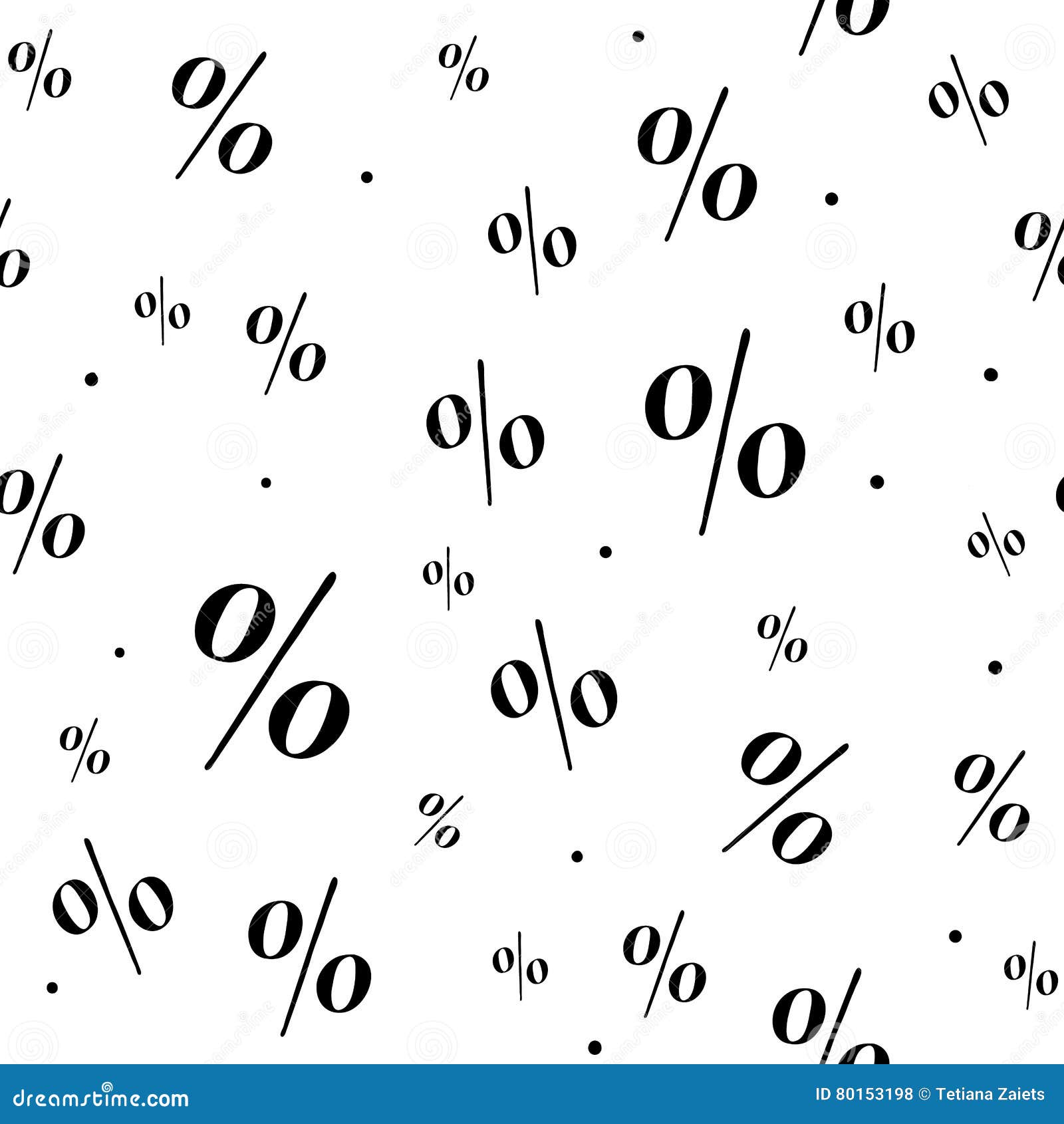 Vector Illustration of Percent Seamless Pattern Stock Vector ...