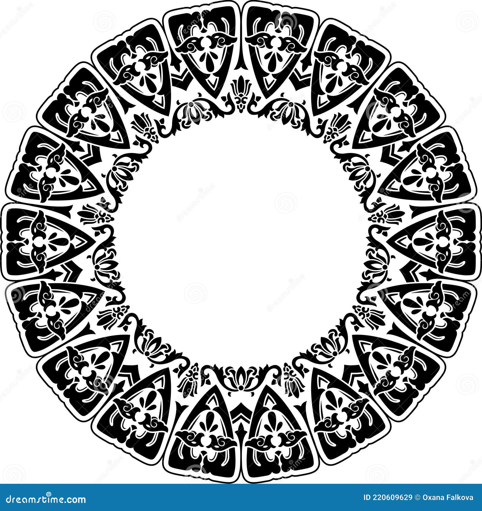 Arabic frame stock vector. Illustration of symbol, design - 220609629