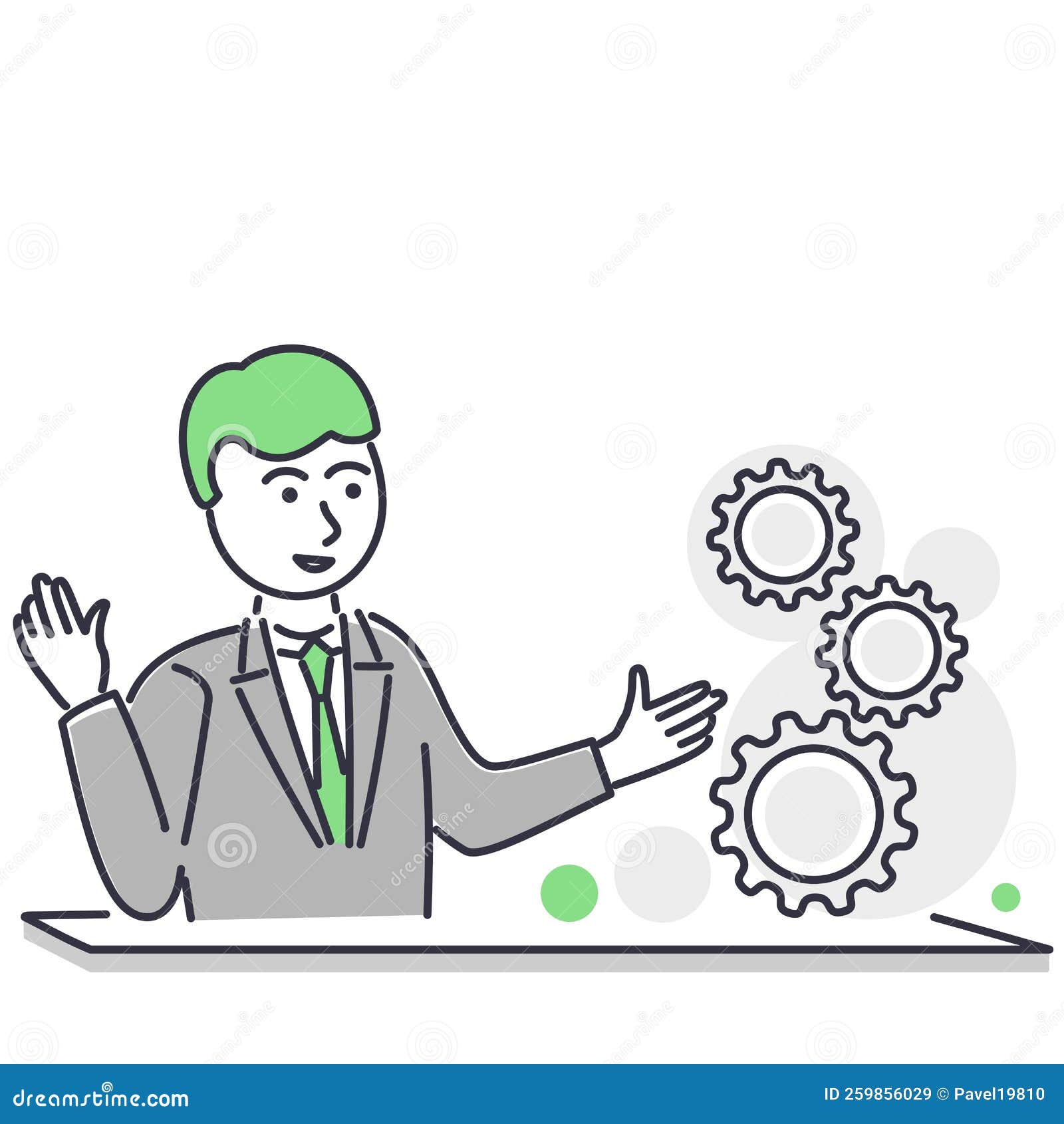 Person Presenting Excrement, Vector Cartoon Stick Figure Illustration ...