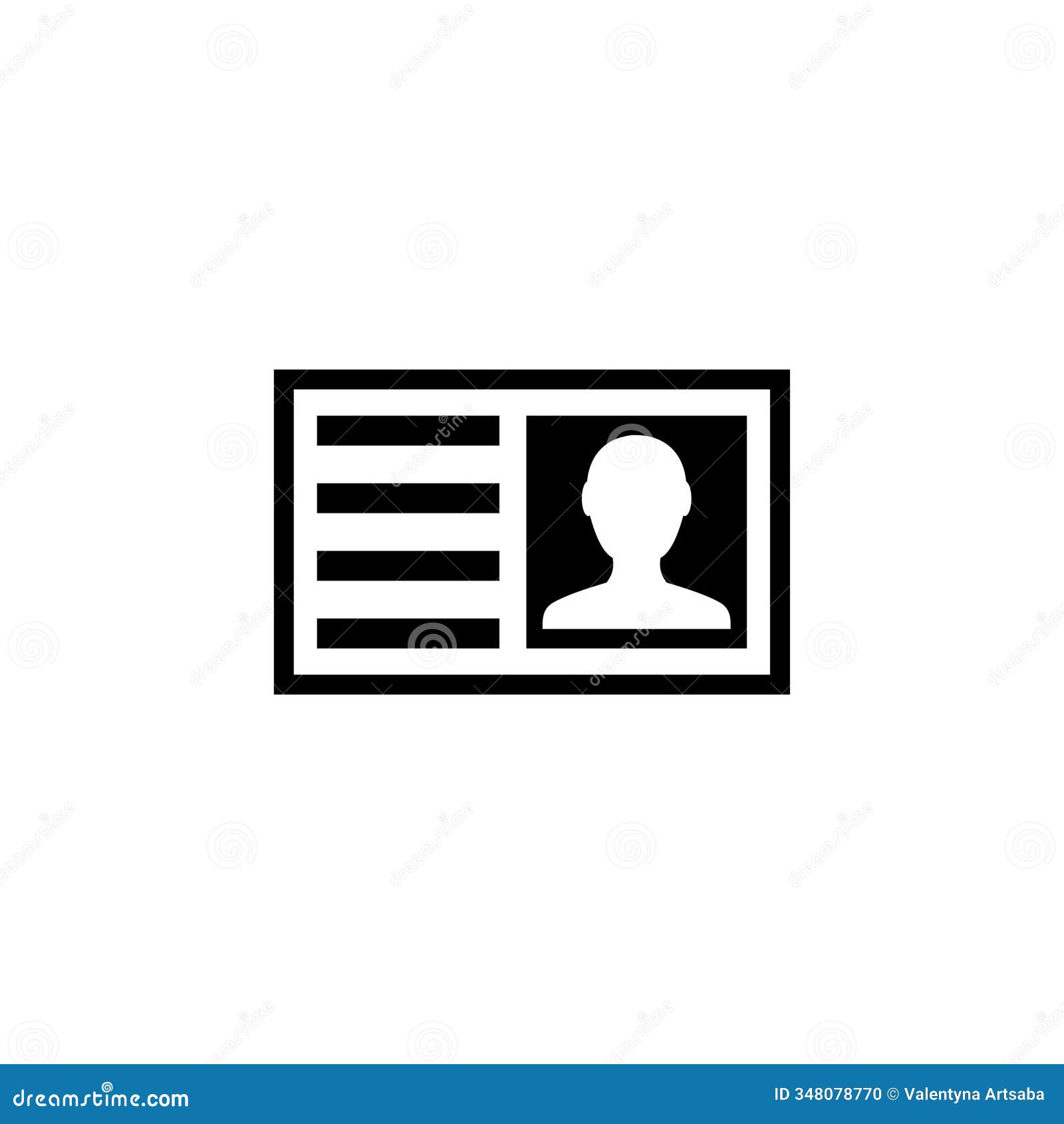 Vector Illustration of a Personal ID Card Icon Stock Illustration ...