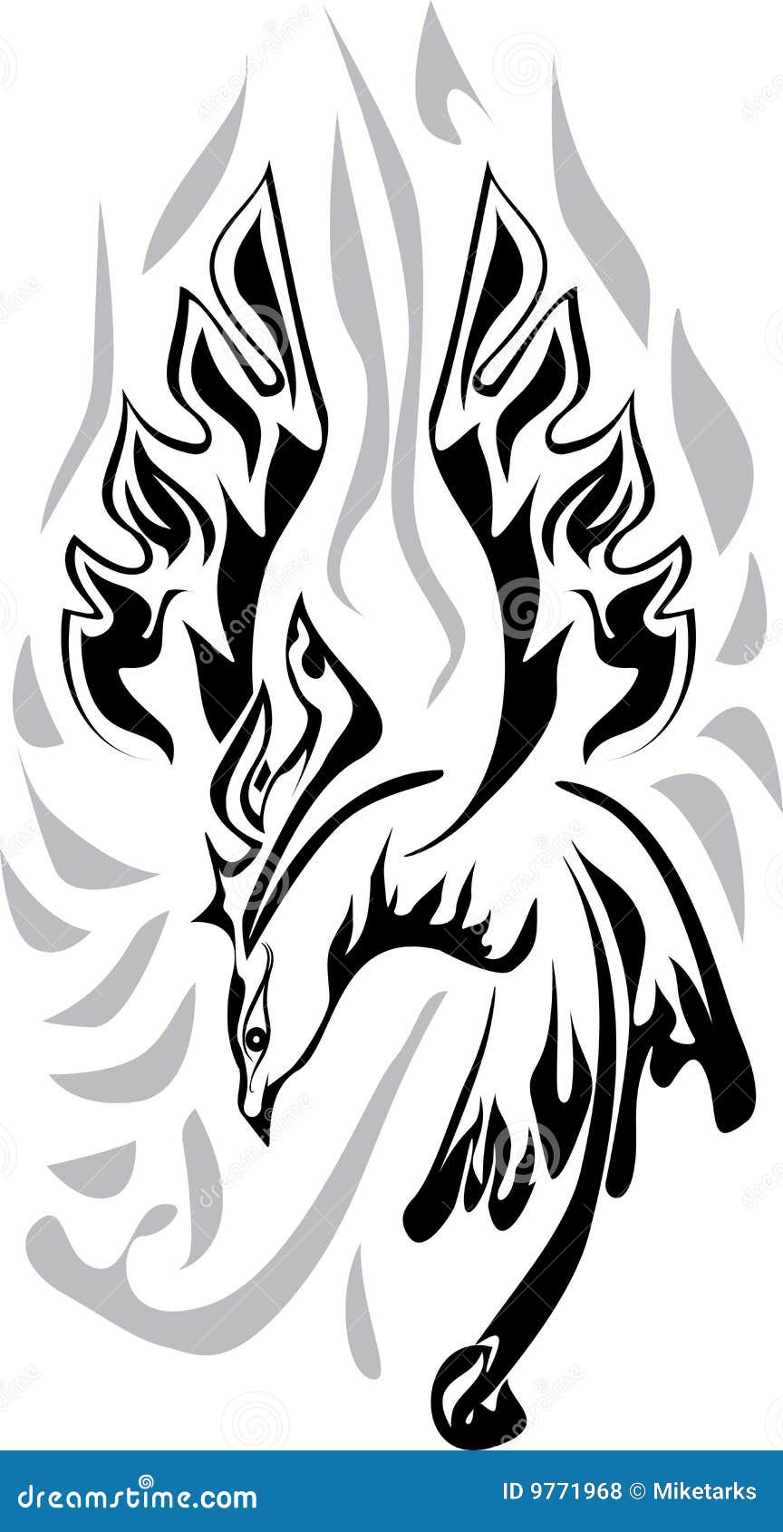 Vector Illustration of Phoenix Stock Vector - Illustration of fenix ...