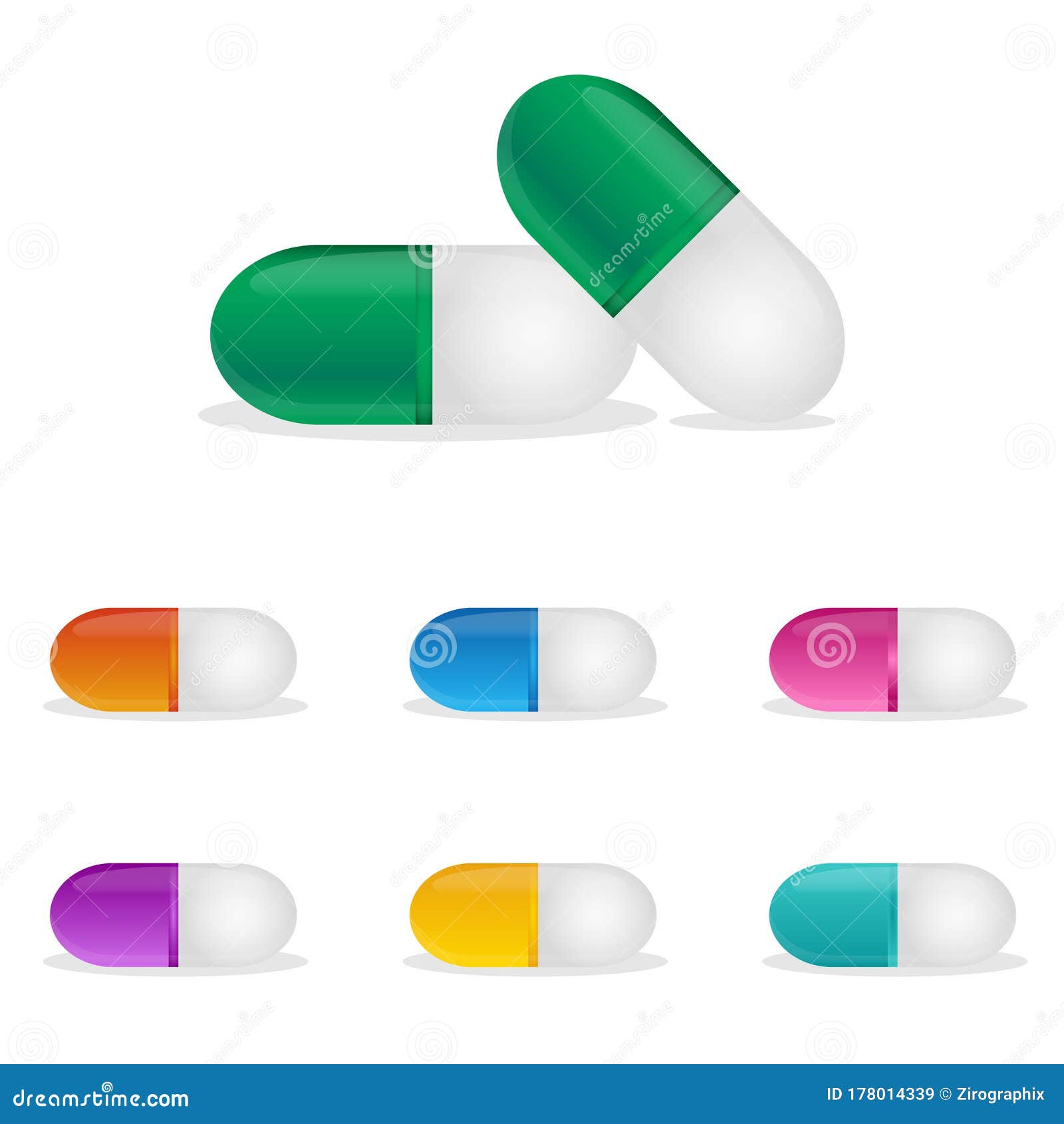 Vector Illustration of a Pills Design Stock Illustration - Illustration ...