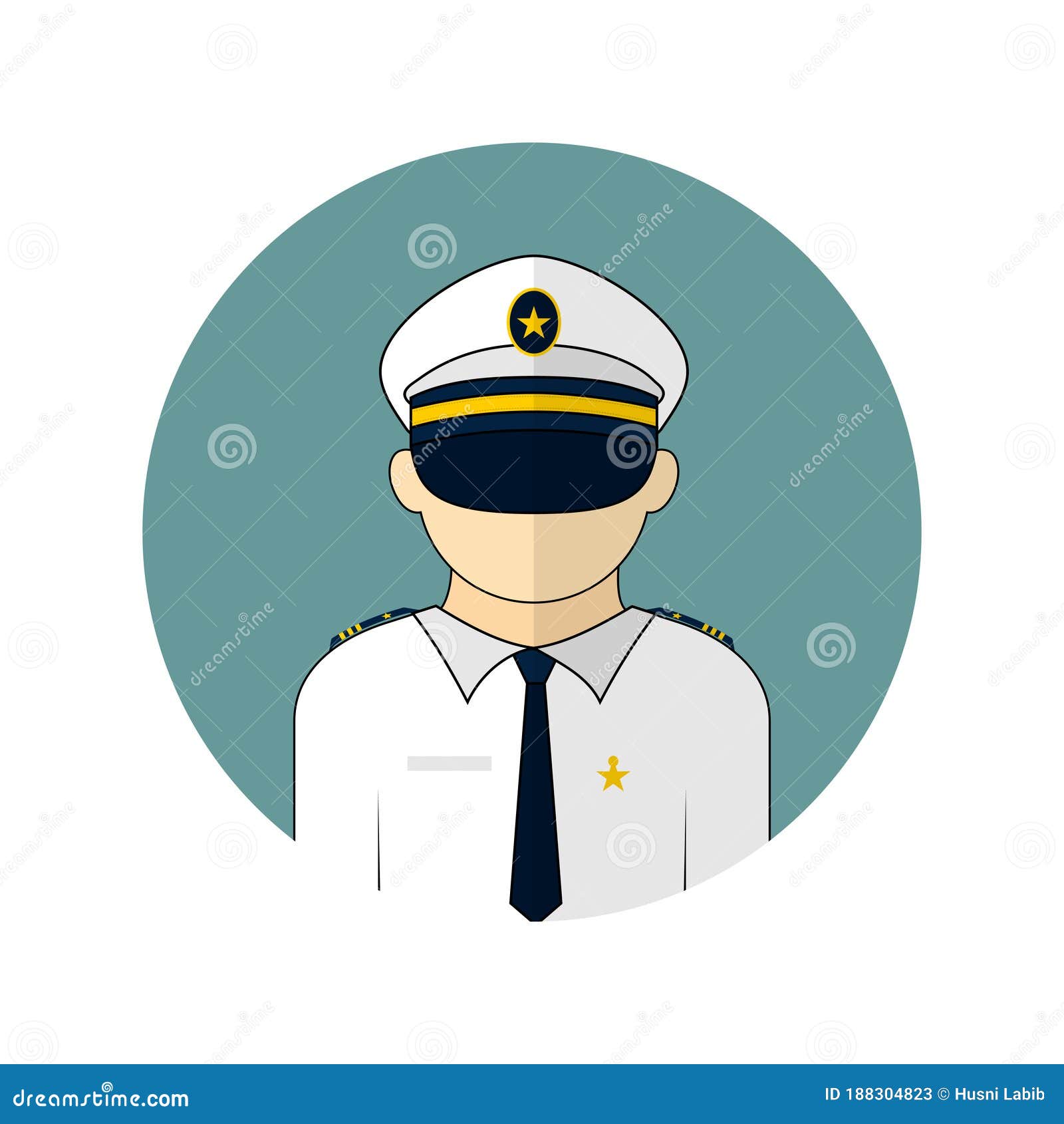 Vector Illustration of the Pilot Avatar Icon Stock Vector ...