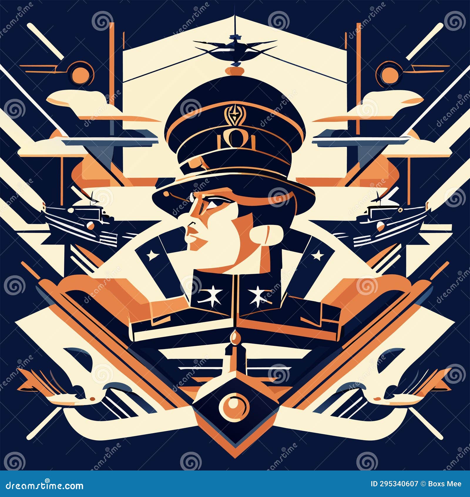 Vector Illustration of a Pilot in a Hat and a Pilot S Cap AI Generated ...