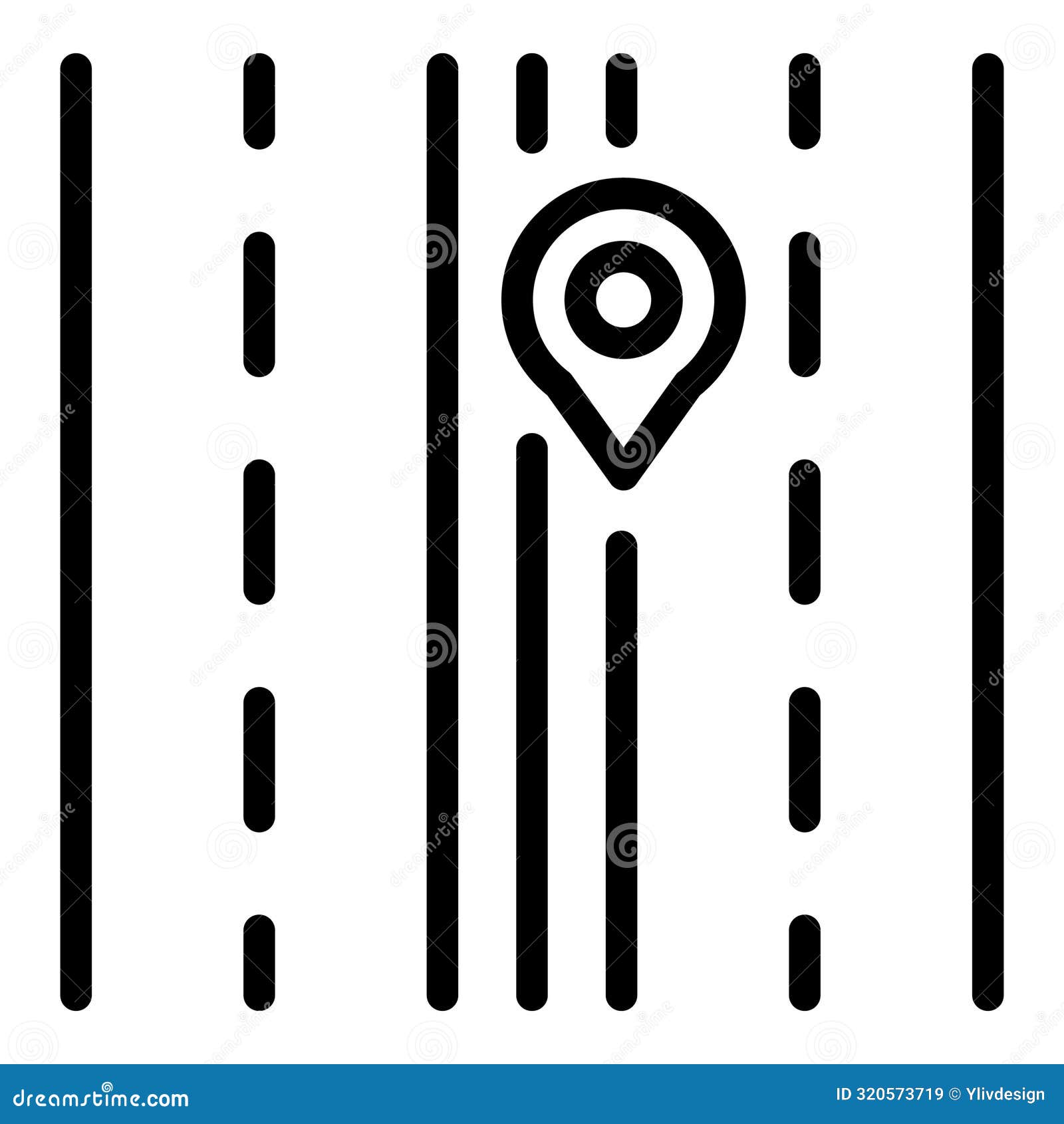 Vector Illustration of Pin Location on Road Map Stock Vector ...