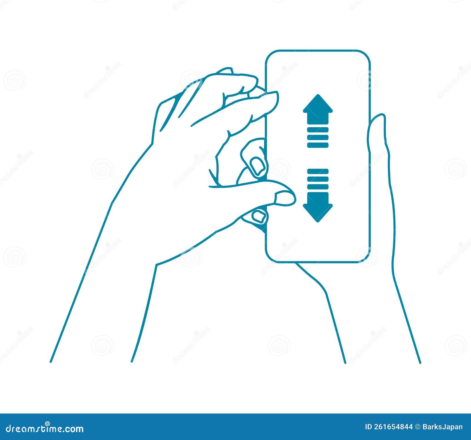 Vector Illustration of Pinching a Smartphone Stock Vector ...