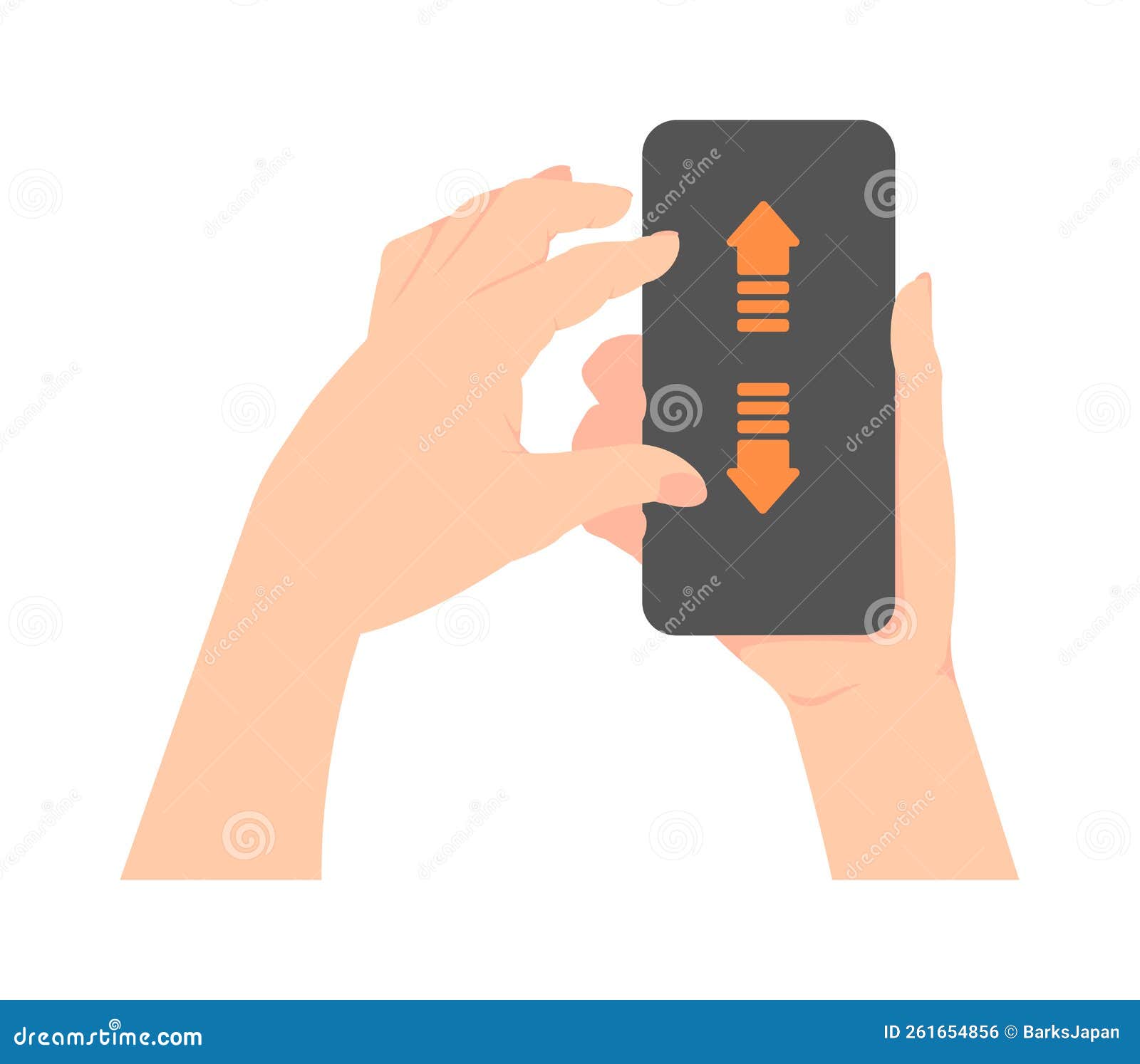 Vector Illustration of Pinching a Smartphone Stock Vector ...