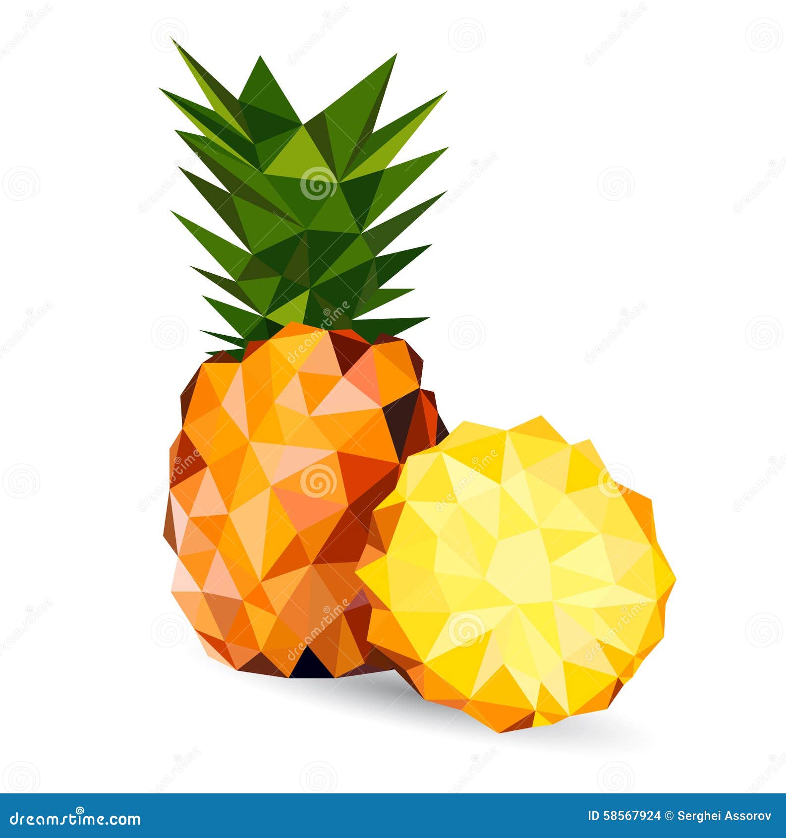 Vector Illustration of a Pineapple Stock Vector - Illustration of ...