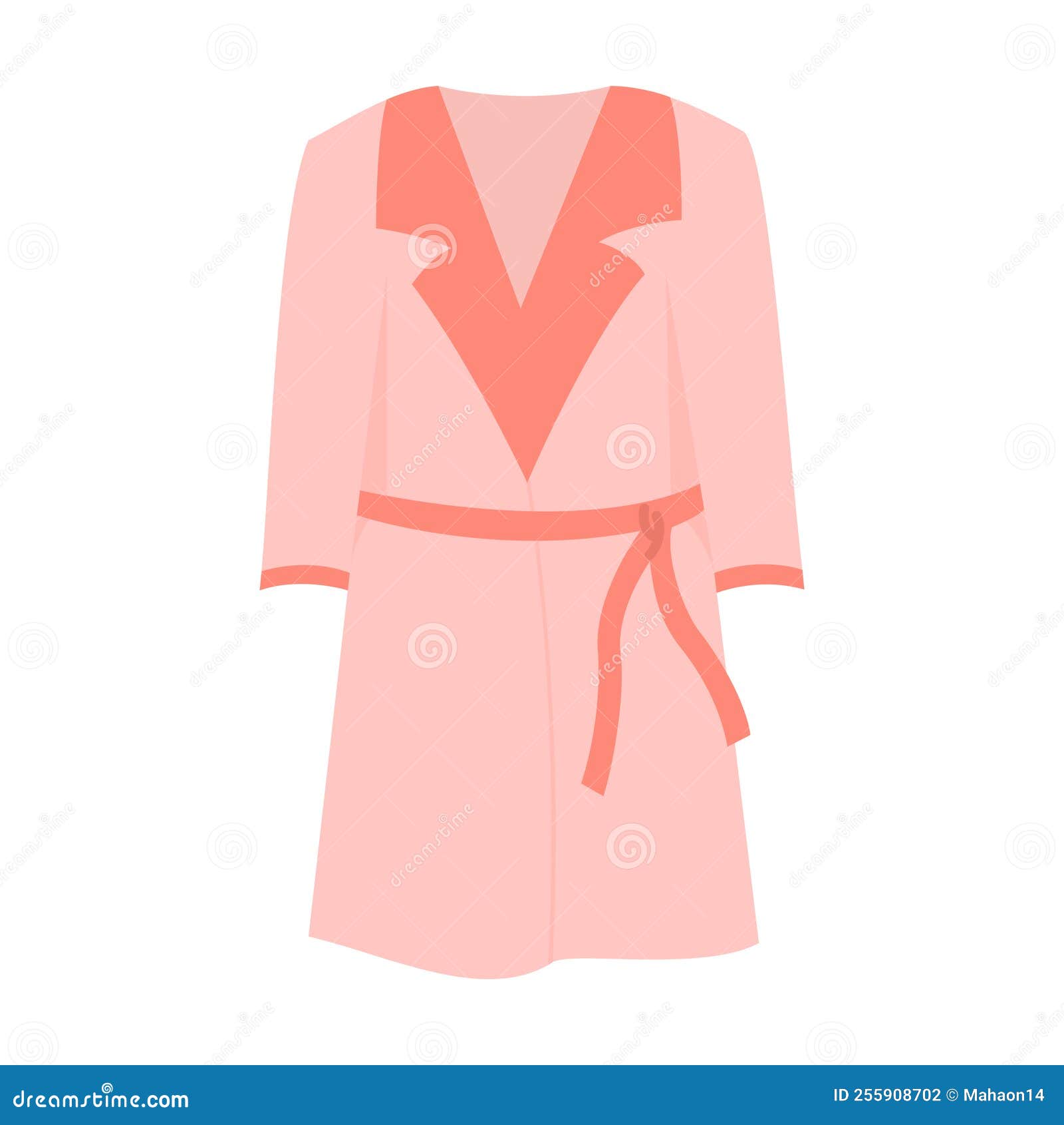 Pink Bathrobe Cartoon Icon Vector Illustration | CartoonDealer.com ...
