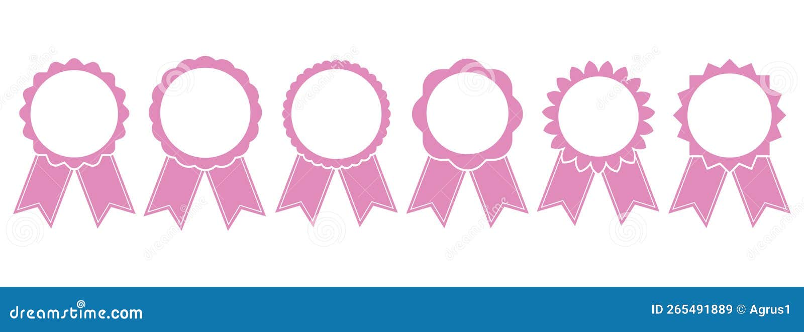 Vector Illustration of Pink Colored Award Banners Stock Vector ...