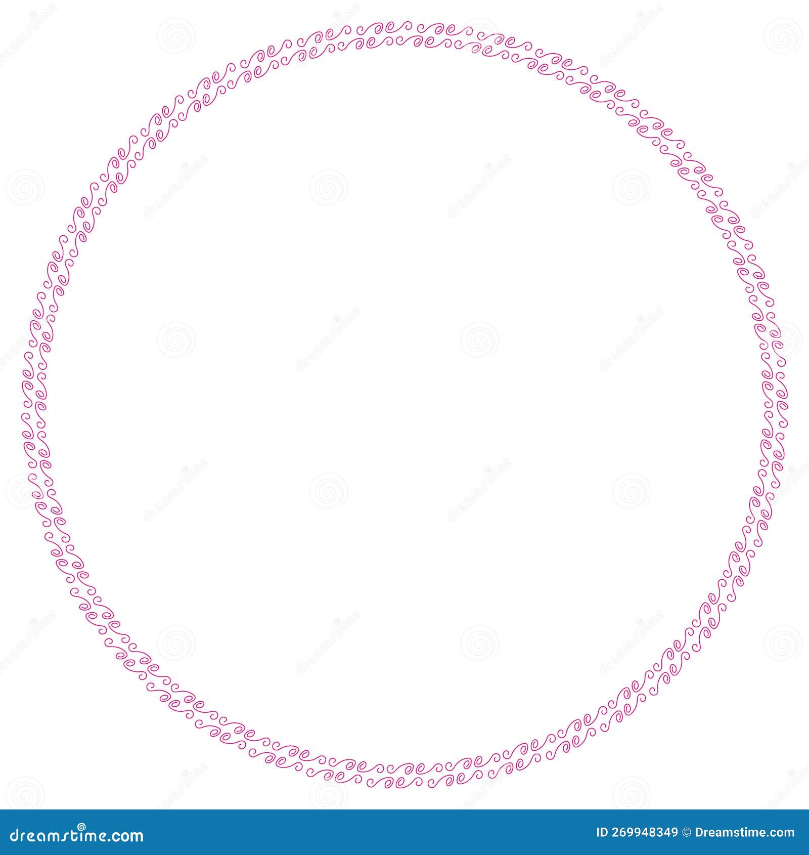 Vector Illustration of Pink Colored Circle Banner Frame Stock Vector ...