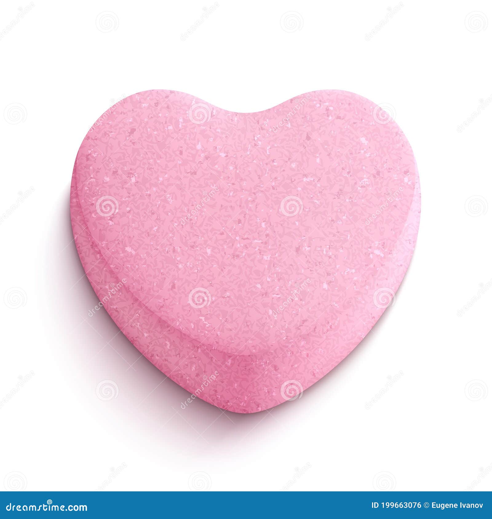 Heart-shaped candy stock vector. Illustration of sugar - 199663076