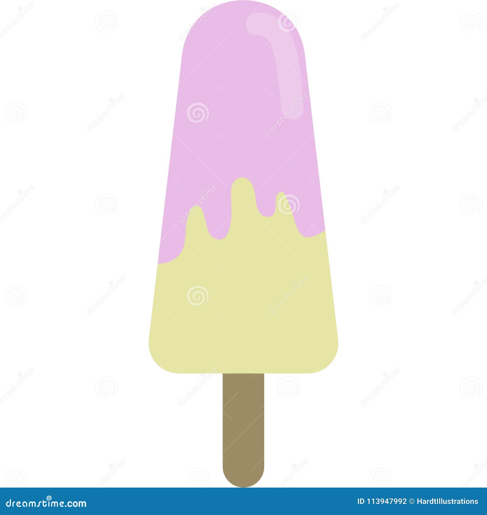 Pink Lemonade Popsicle Vector Illustration Stock Vector - Illustration ...