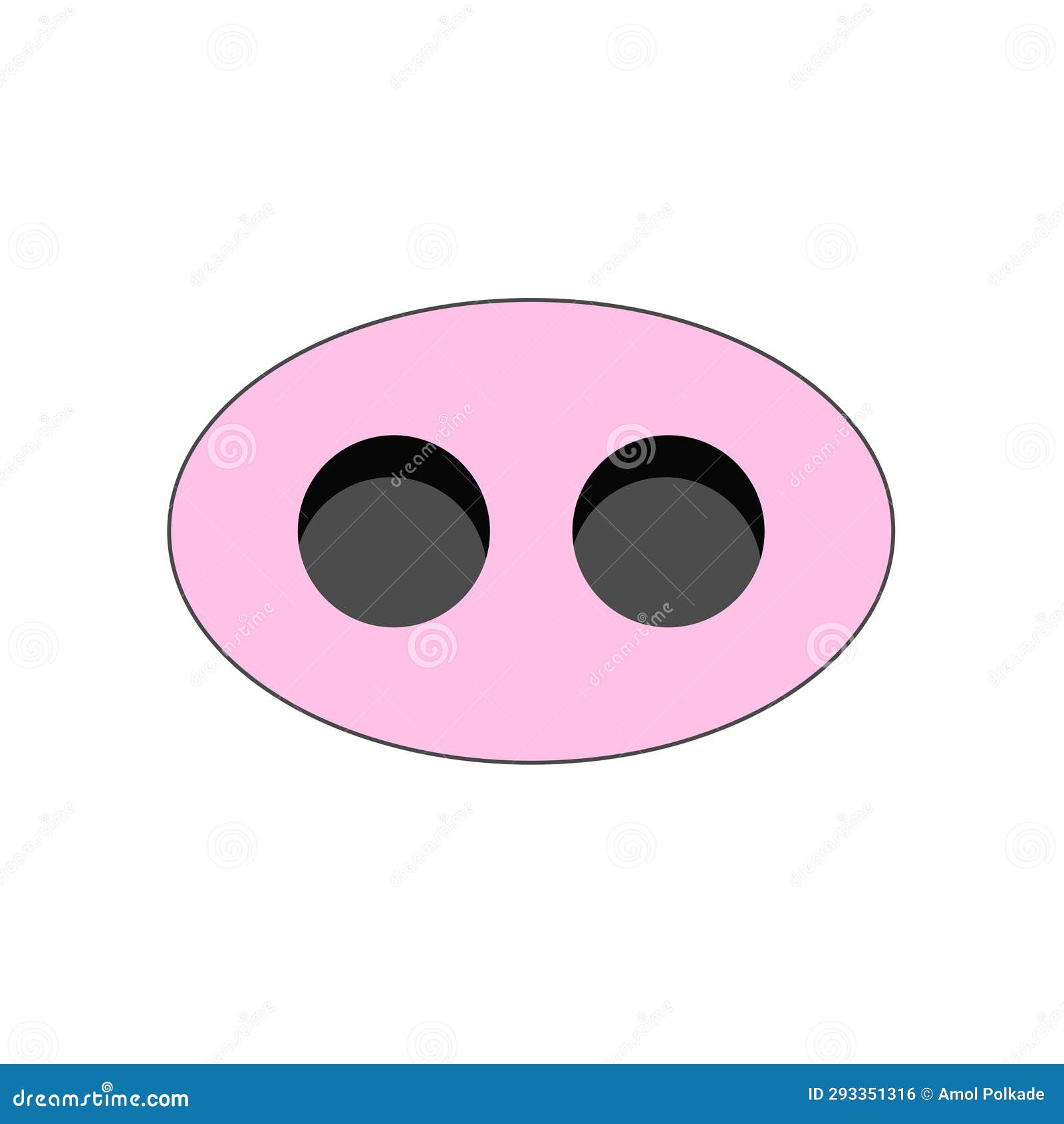 A Vector Illustration of a Pink Pig Nose Stock Vector - Illustration of ...