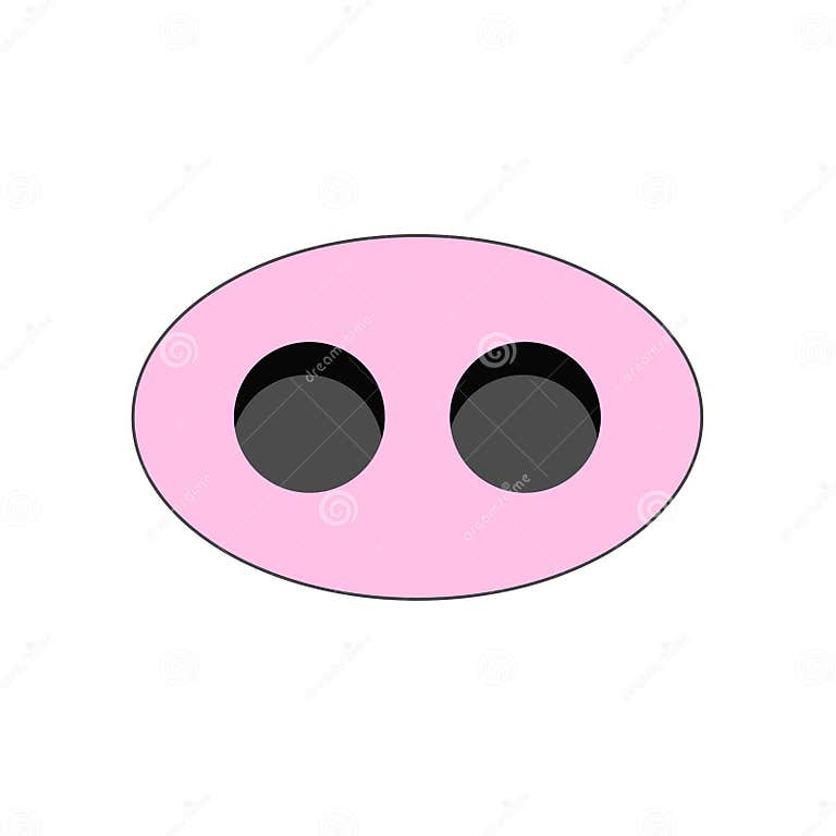 A Vector Illustration of a Pink Pig Nose Stock Vector - Illustration of ...