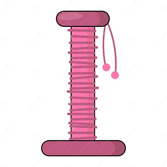 Vector Illustration of Pink Scratching Post in Flat Style Stock Vector ...