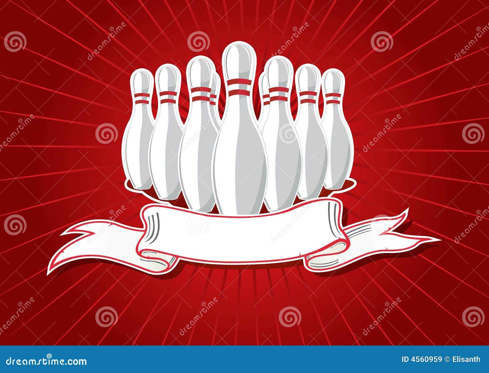 Vector Illustration of Pins with Banner Stock Vector - Illustration of ...