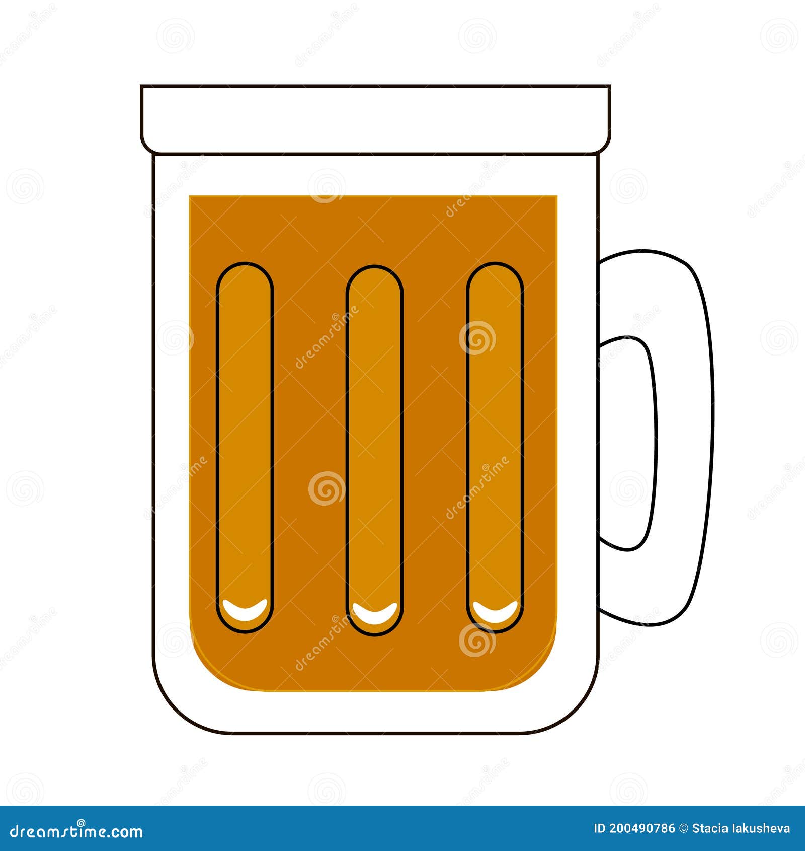 Colored Pint of Beer Icon Vector Stock Illustration - Illustration of ...